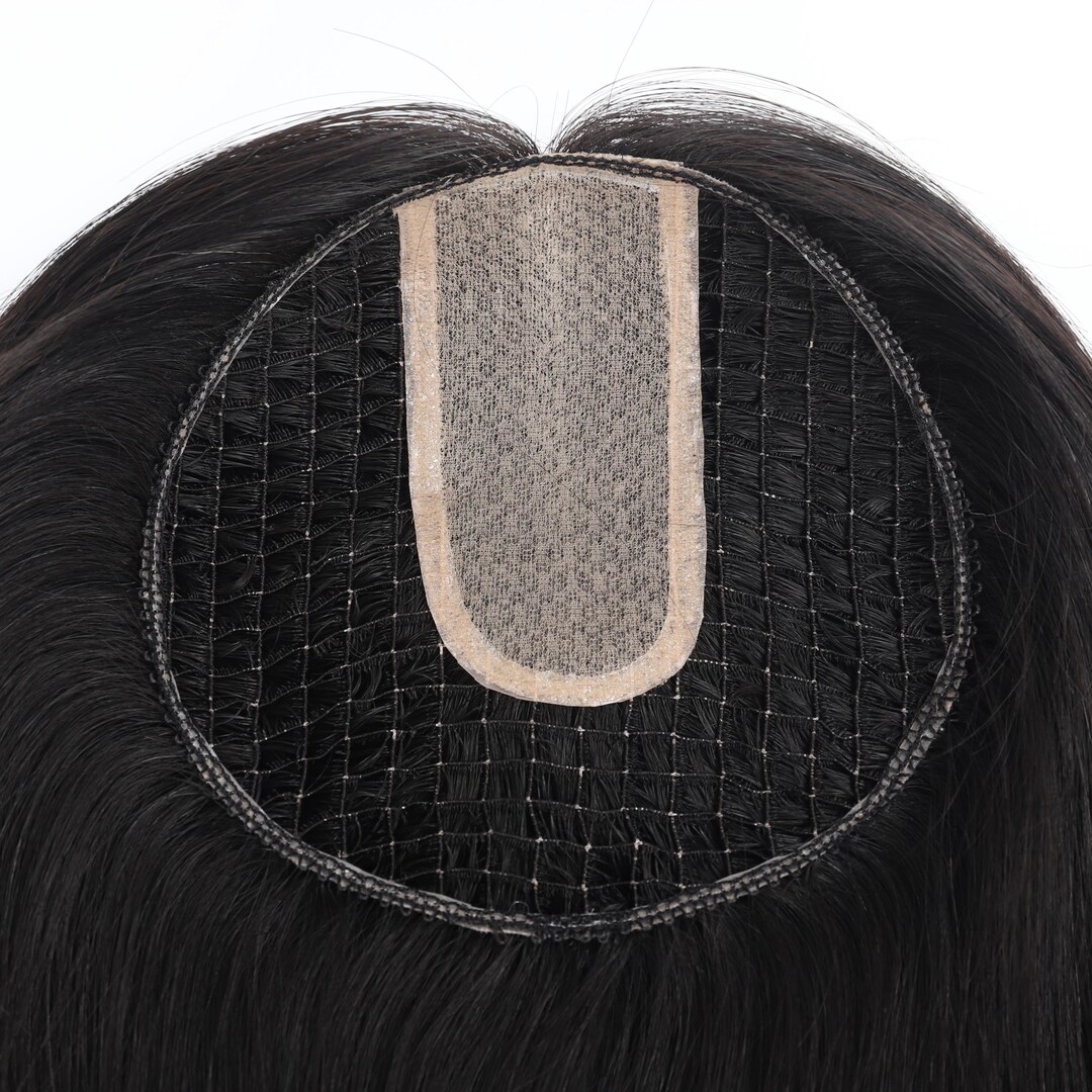 Integration Fish Net Silk Top Human Hair Topper, 6*6 Breathable ...