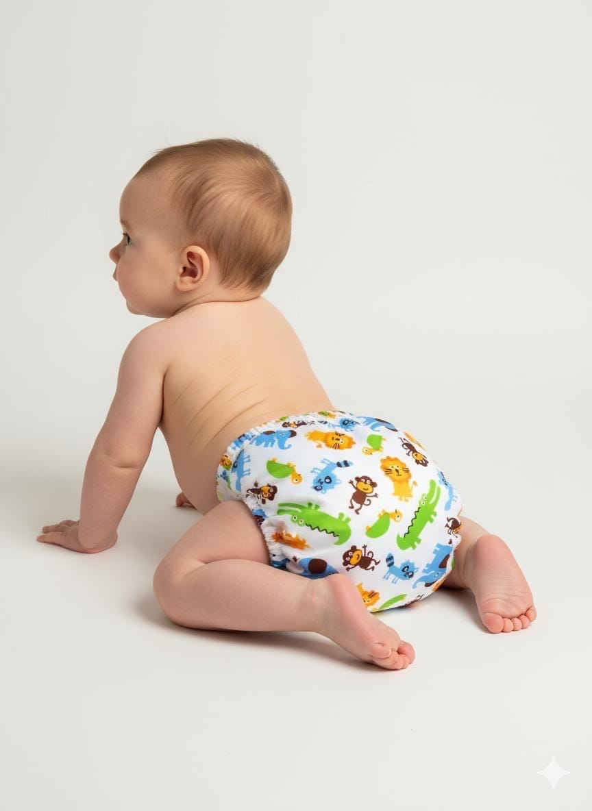Baby Cloth Diapers (free Size, Including 1 Microfiber Insert) - Etsy
