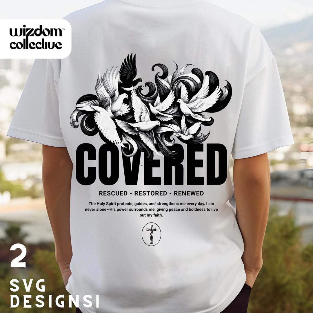 Christian Men’s SVG – Covered SVG, Man of God Shirt Design, Ephesians 1 ...