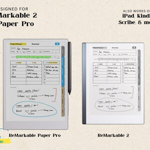 Project Management Planner (for Remarkable, Ipad, Kindle Scribe), 2026 ...