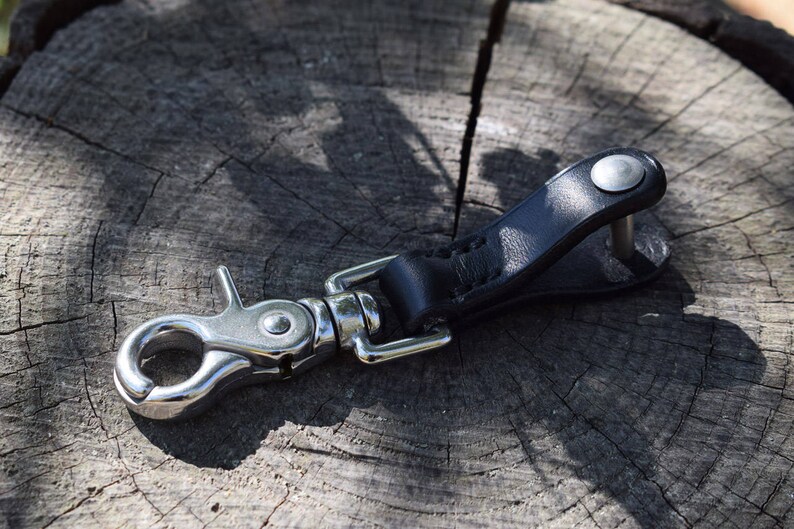 Leather Key Fob With Snap-hook - Etsy