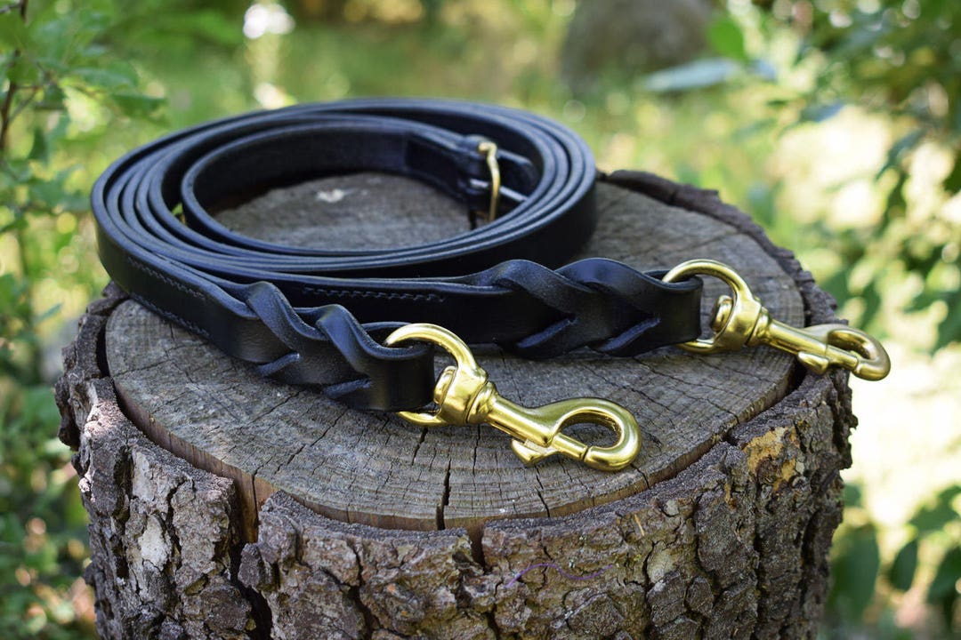 Braided Leather Reins With Snap-hooks - Etsy