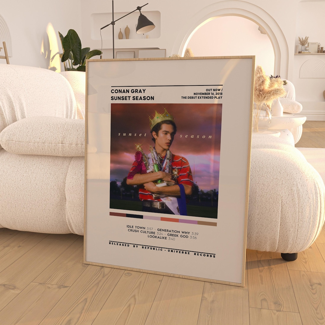 Conan Gray Sunset Season Album Poster / Album Cover Poster / Room Decor ...