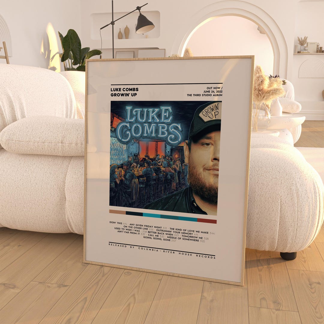 Luke Combs Growin' up Album Poster / Album Cover Poster / Room Decor ...