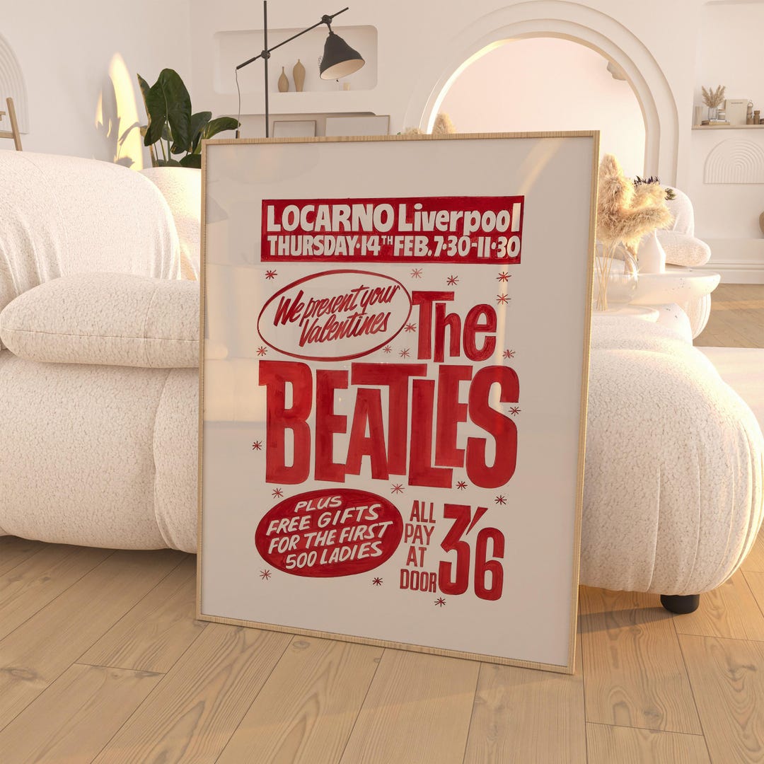 The Beatles Concert Poster Music Wall Art Home Decor - Etsy