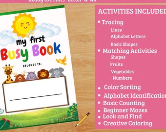 My First Busy Book for Toddlers - Etsy