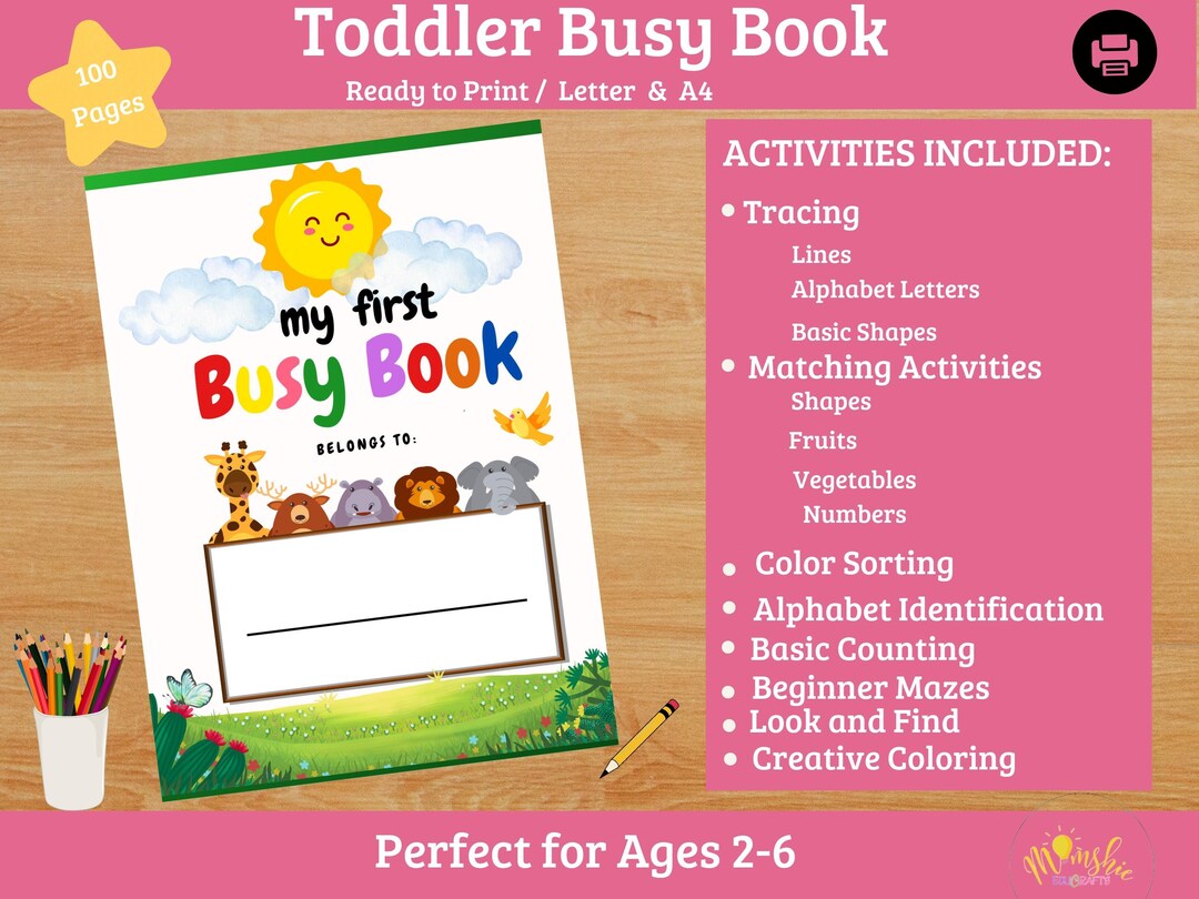 Toddlers My First Busy Book / Ready to Print - Etsy
