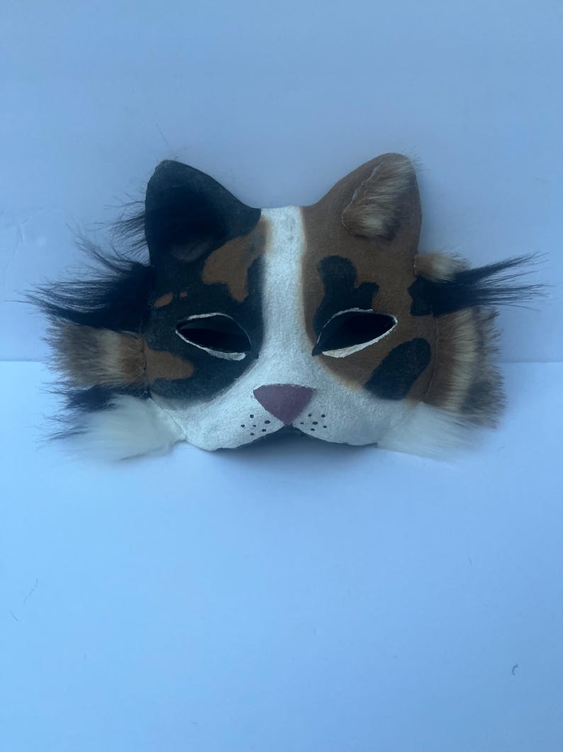 Cat Mask | Calico Cat Mask | Realistic Furry Cat Costume With Faux Fur ...