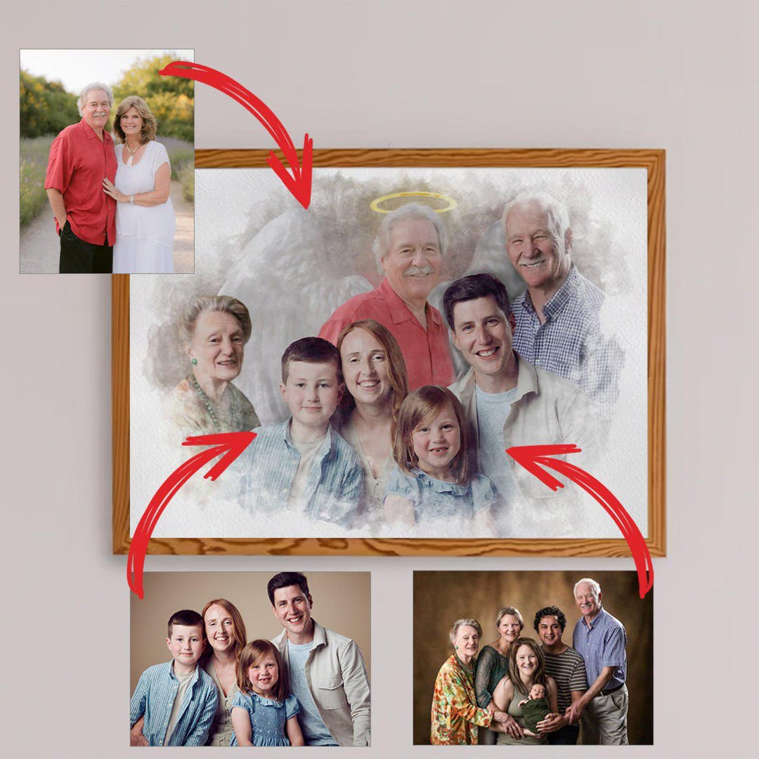 Custom Memorial Portrait: Add Loved One to Photo (digital Download) - Etsy