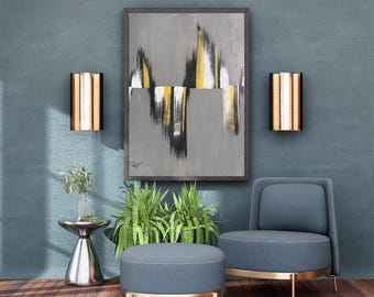 Lovely Lighthouses - Modern Abstract Digital Art Print - Instant ...