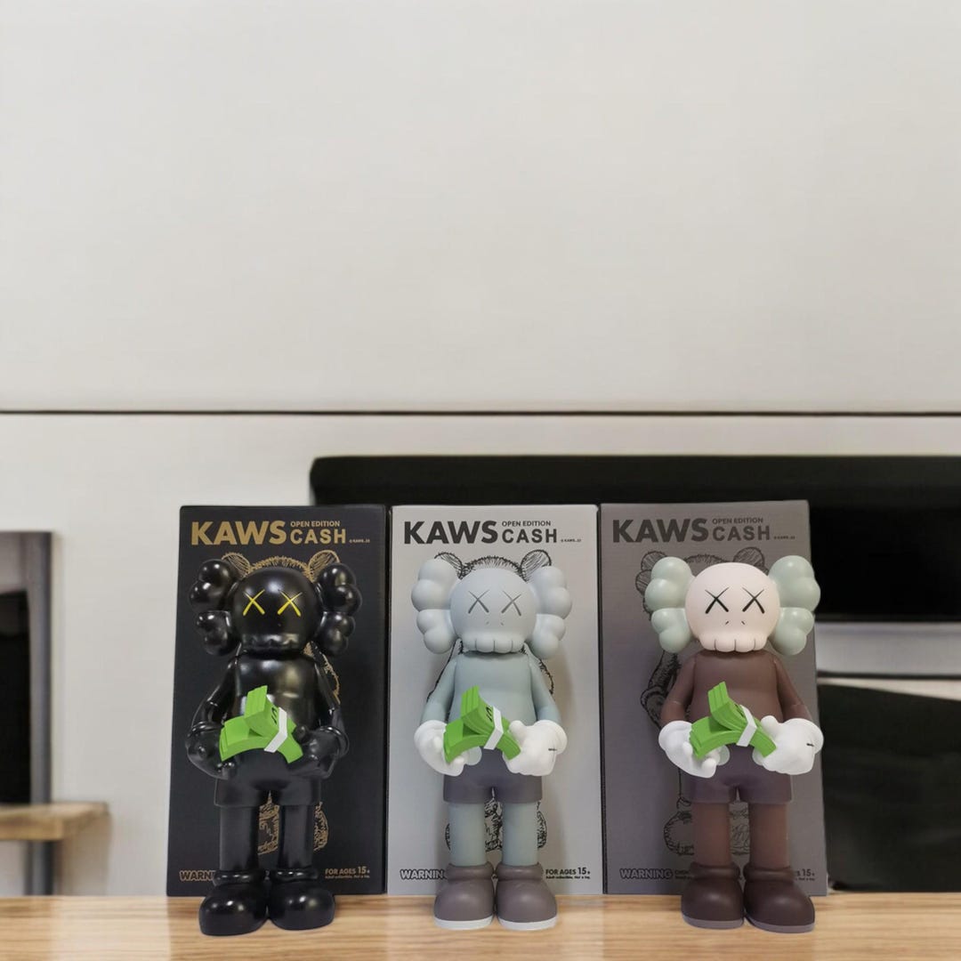 KAWS Money Counting Statue Inspired Modern Art Decor Hypebeast Figure ...