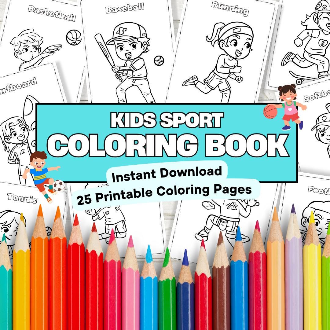 Printable Kids Sport Coloring Pages for Kids, Toddlers & Preschoolers ...