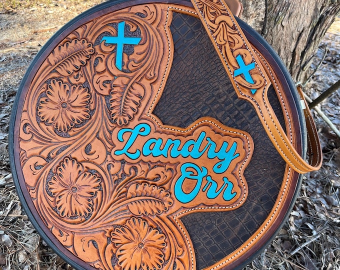 Custom Tooled Leather Rope Can - Etsy