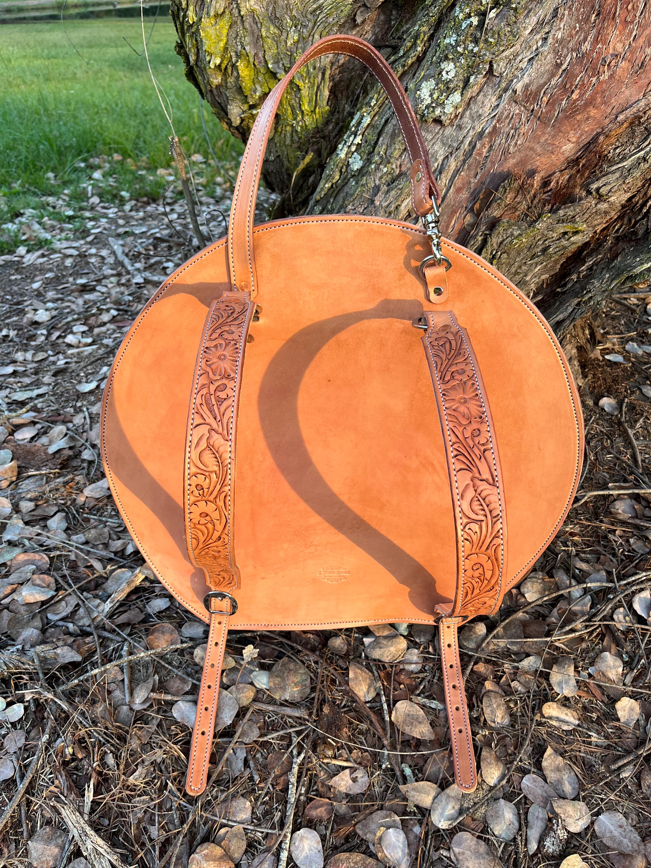 Tooled Leather Rope Backpack - Etsy