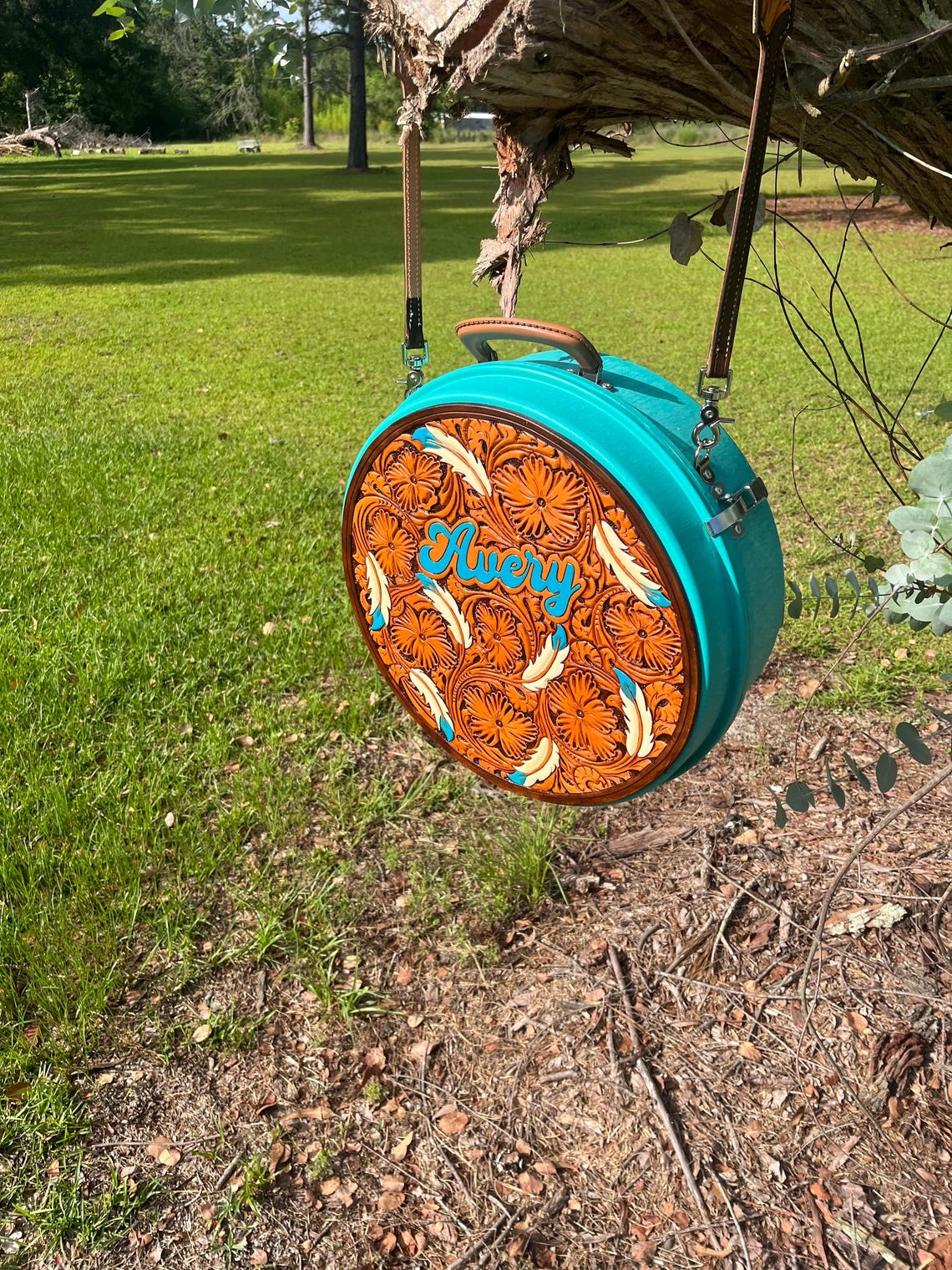 Custom Tooled Leather Rope Can - Etsy