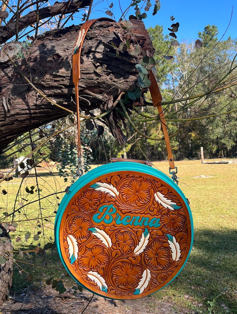 Custom Tooled Leather Rope Can - Etsy