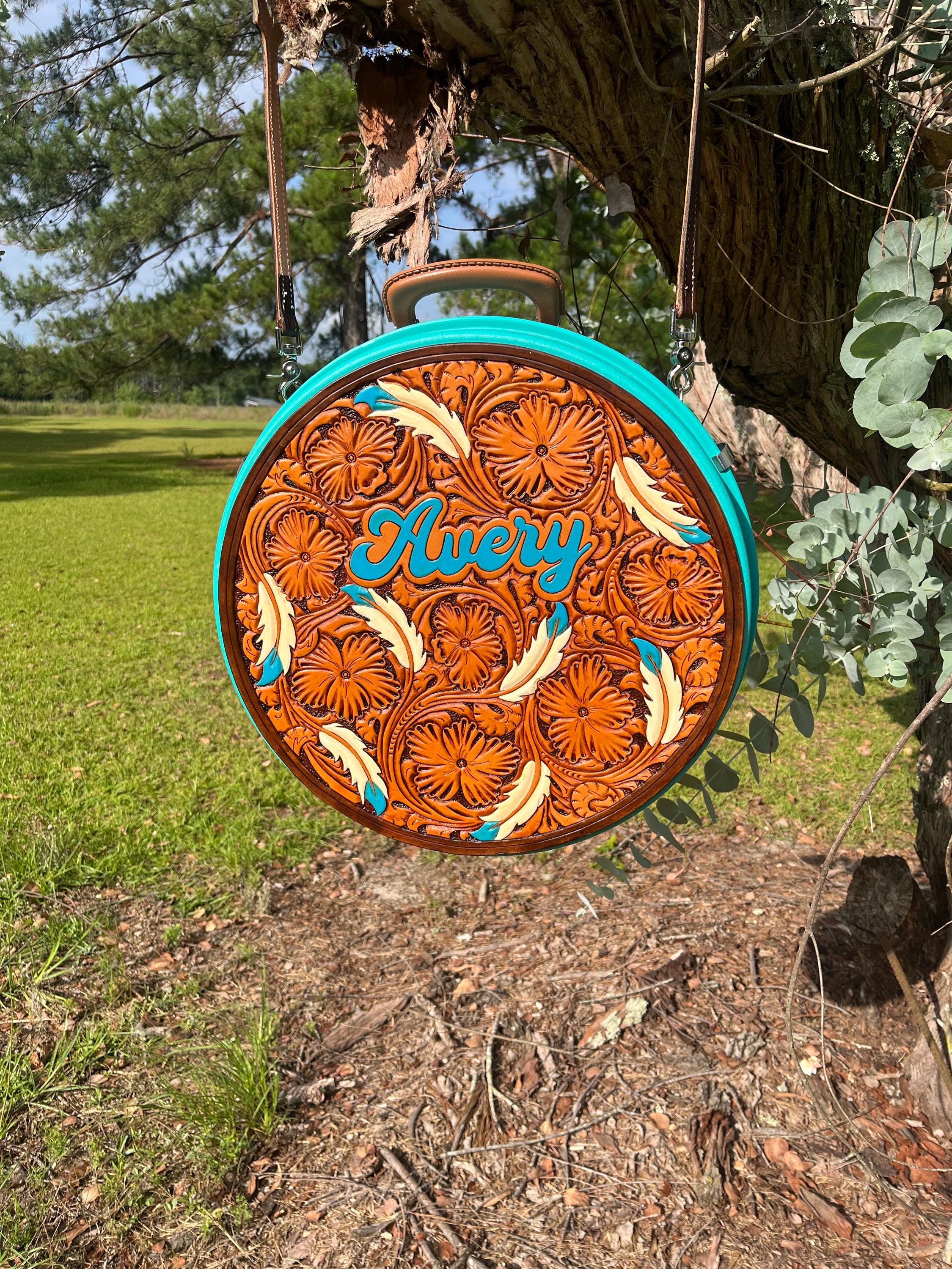 Custom Tooled Leather Rope Can - Etsy