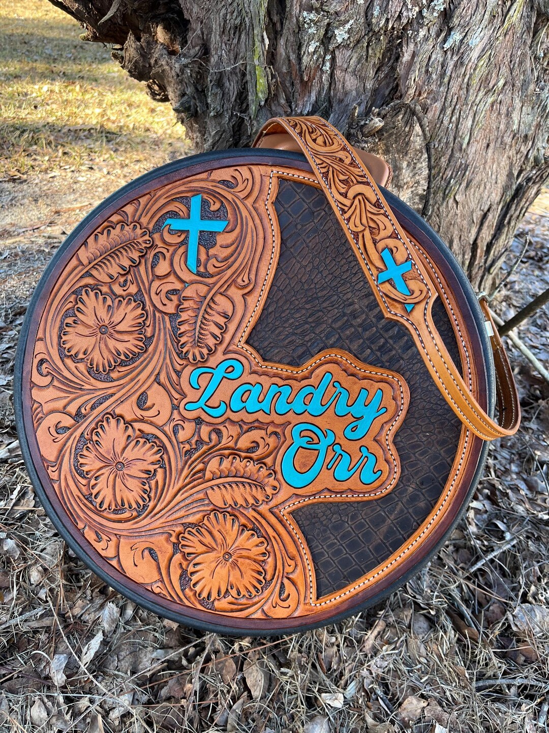 Custom Tooled Leather Rope Can - Etsy