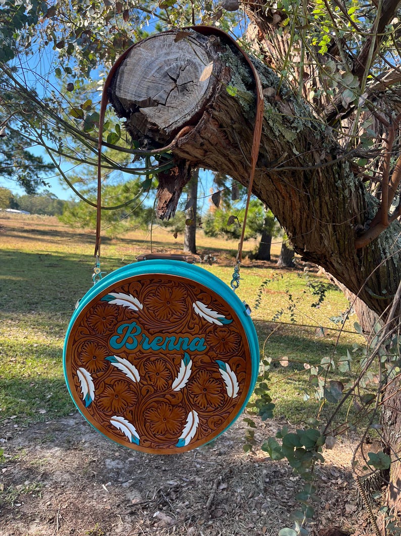 Custom Tooled Leather Rope Can - Etsy