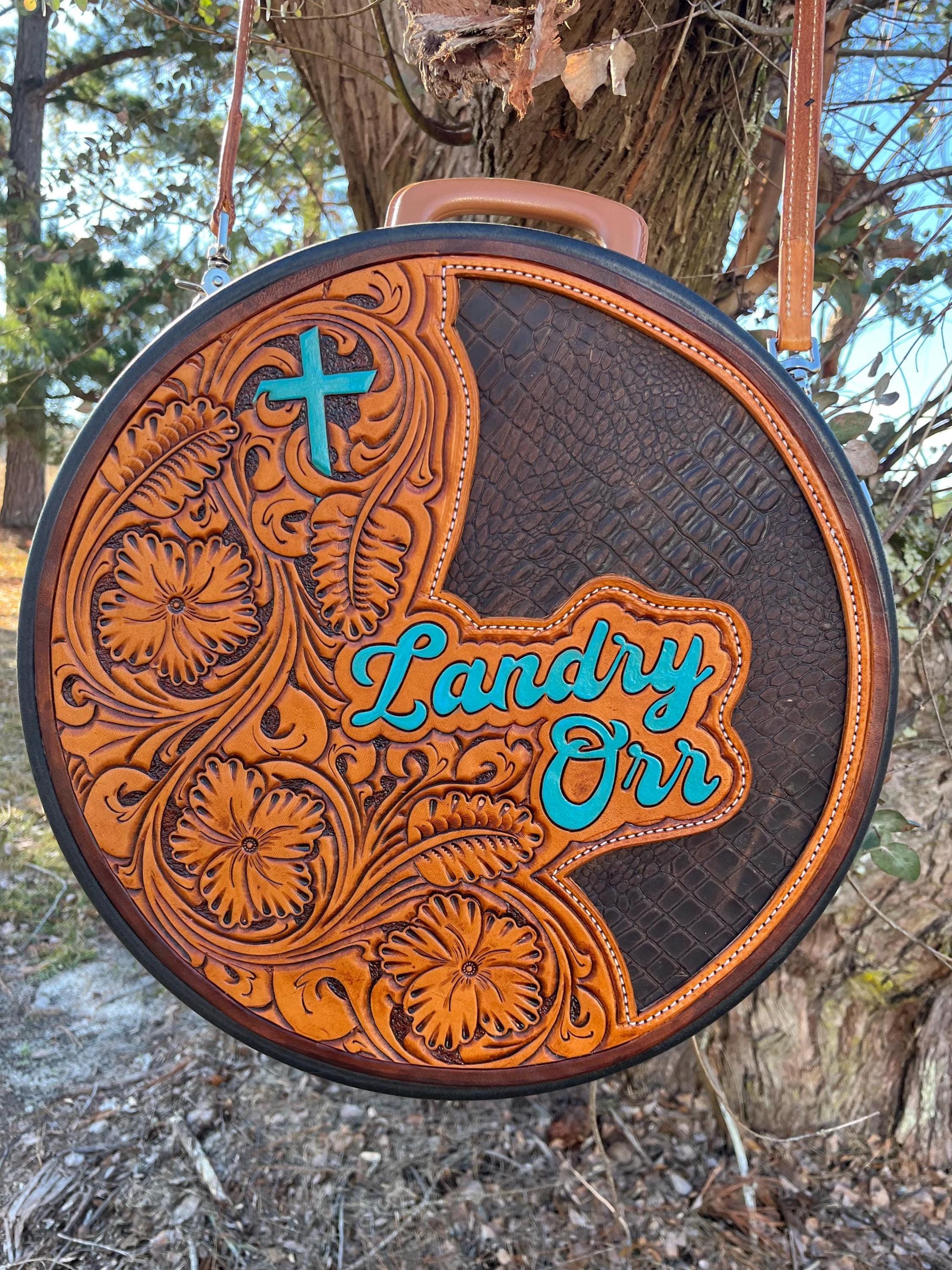 Custom Tooled Leather Rope Can - Etsy