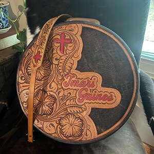 Custom Tooled Leather Rope Can - Etsy