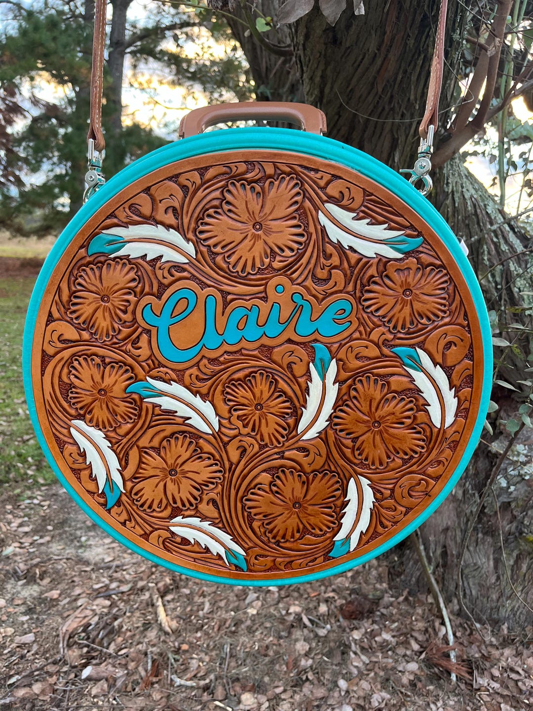Custom Tooled Leather Rope Can - Etsy