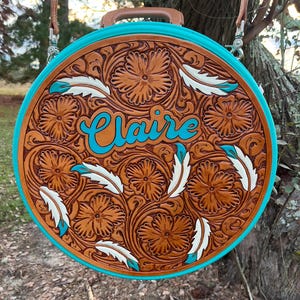 Custom Tooled Leather Rope Can - Etsy