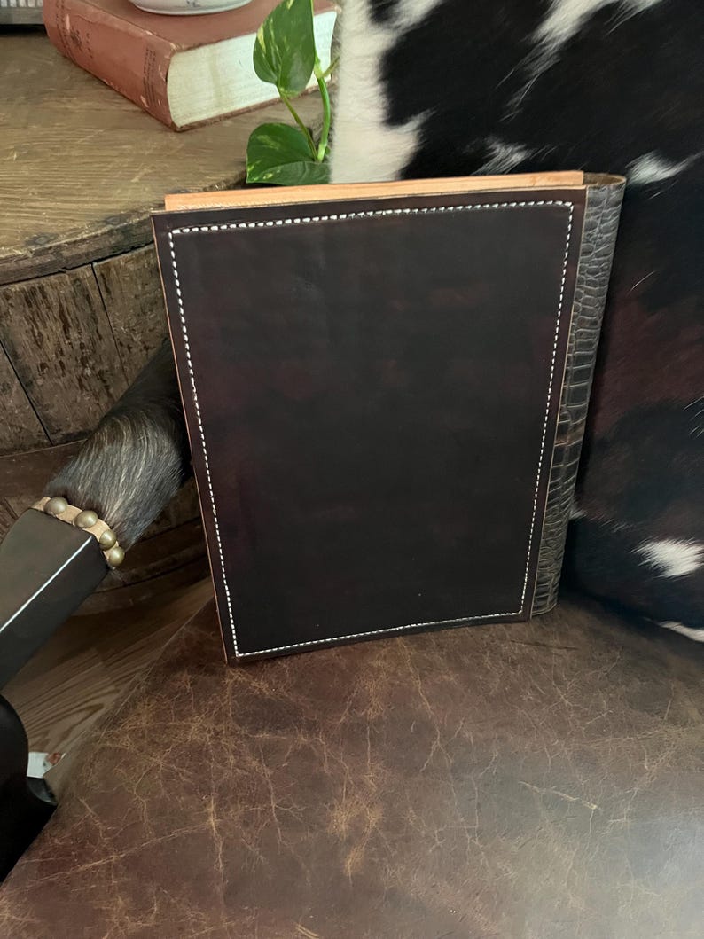 Floral Tooled Leather Notebook With Name - Etsy