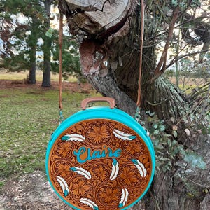 Custom Tooled Leather Rope Can - Etsy