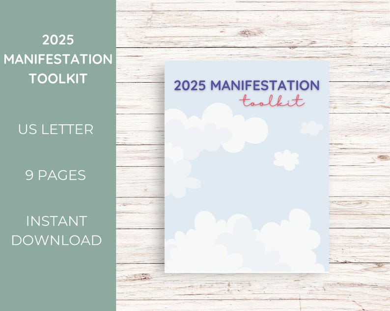 2025 Manifestation Toolkit - Printable Worksheets | Create Affirmations ...