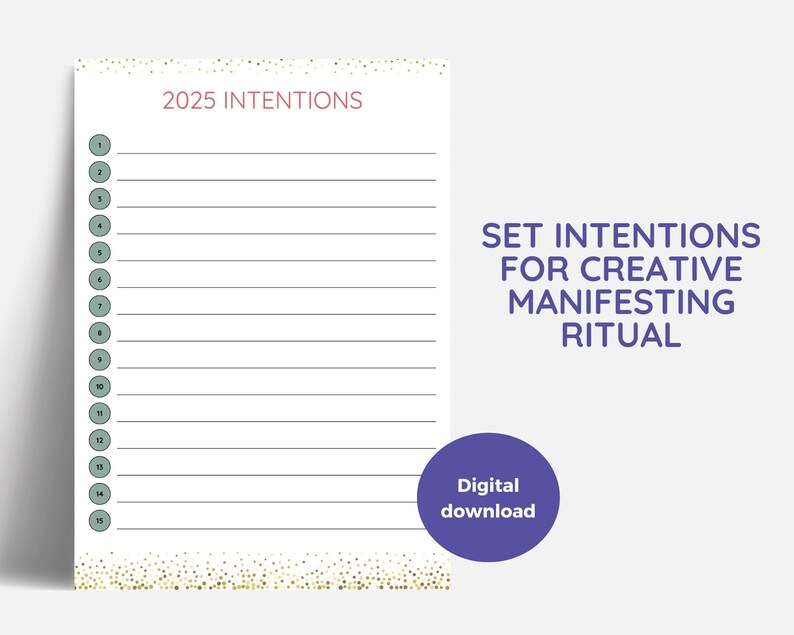 2025 Manifestation Toolkit - Printable Worksheets | Create Affirmations ...