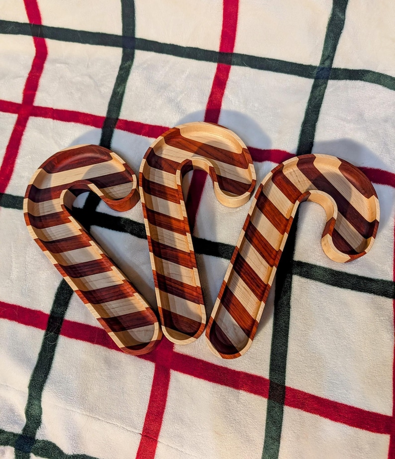 Candy Cane - African Padauk and Maple Holiday Christmas, Appetizer ...