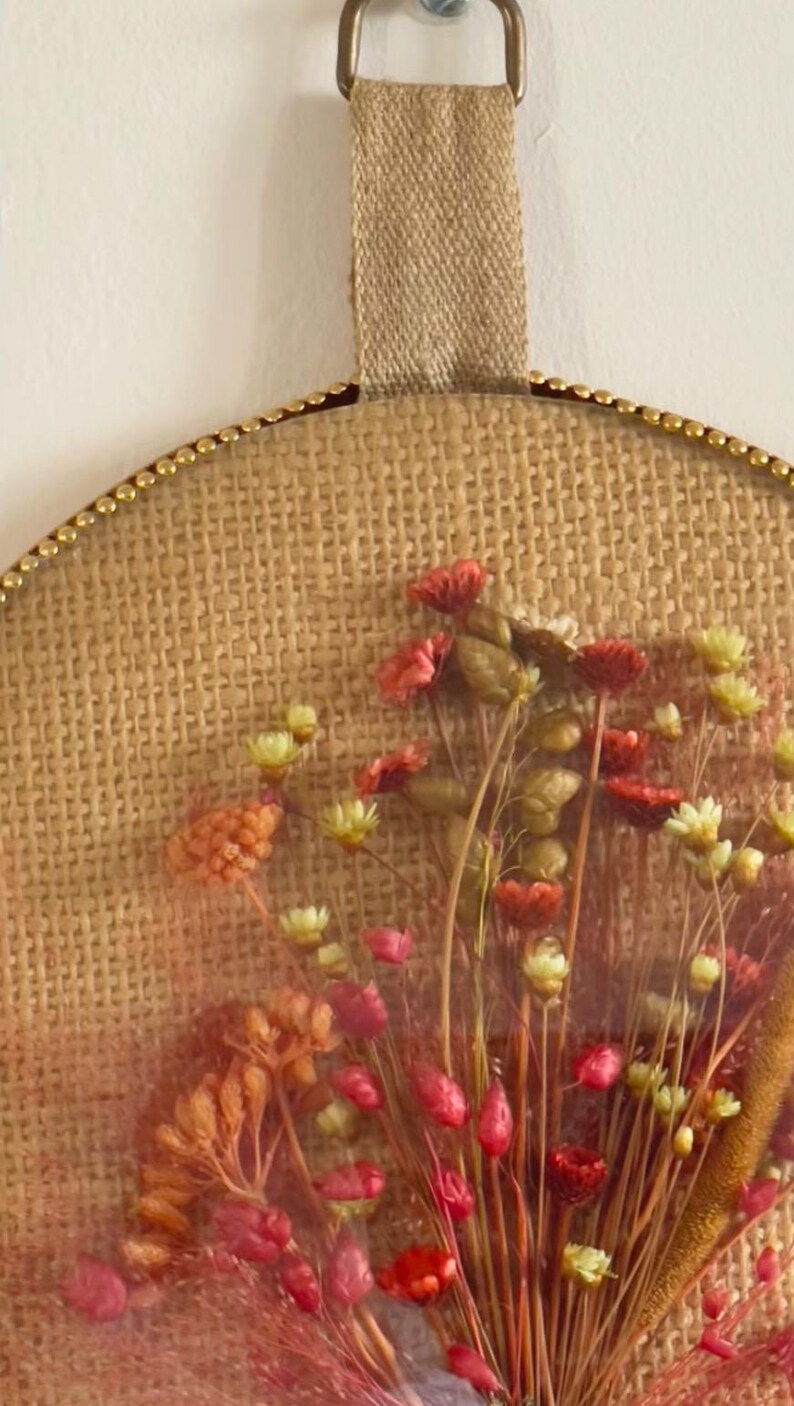 Vintage Italian Dried Flower Art | 1950s Convex Glass | Sold ...
