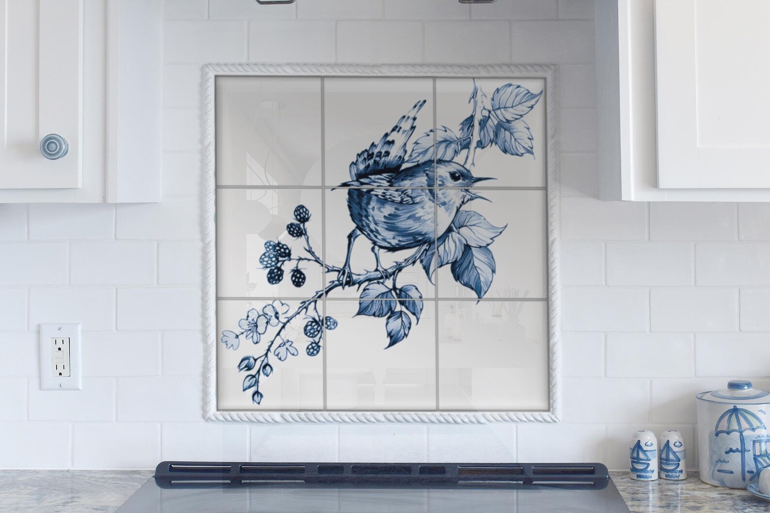 Delft Portuguese Tile Mural, Delft Blue Ceramic Art, Portuguese Azulejo Tile Mural, Ceramic ...