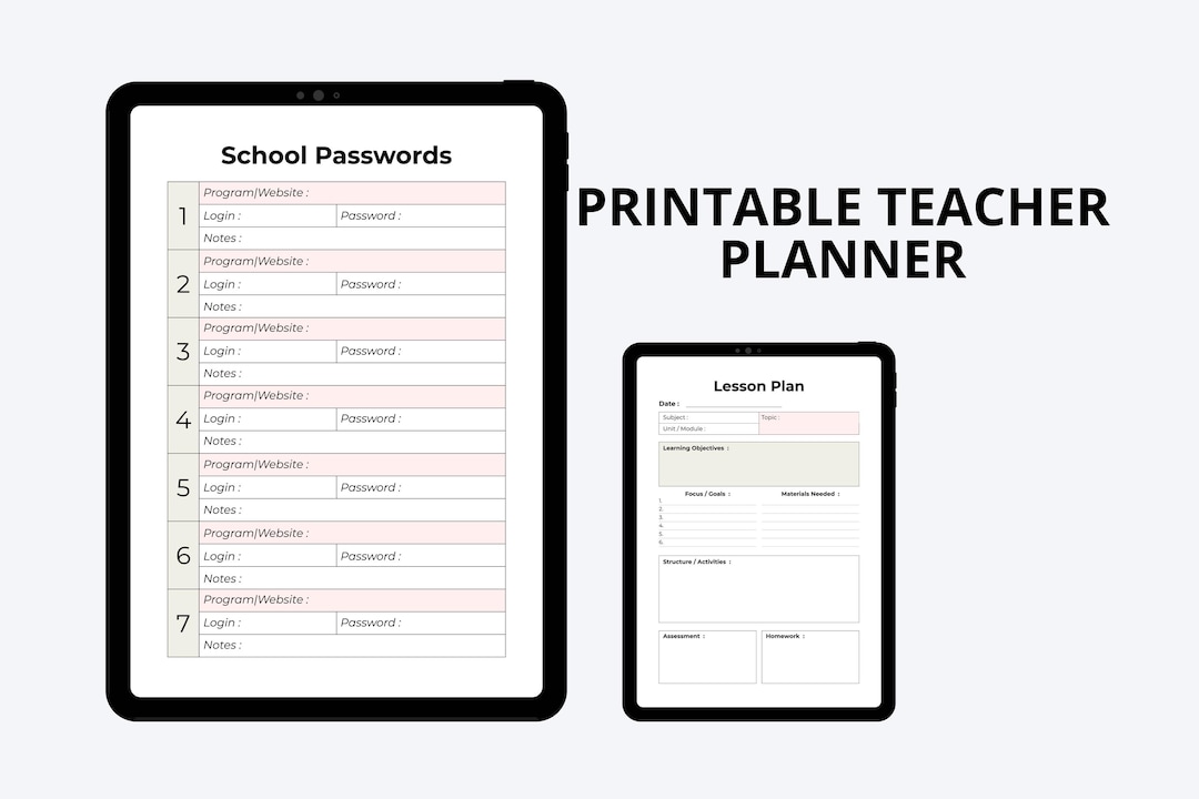 Printable Teacher Planner | Classroom Organizer | Lesson Plan ...