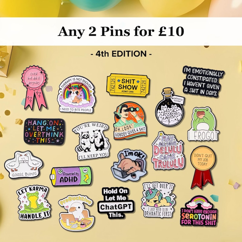 Rude Funny Pin - Etsy UK