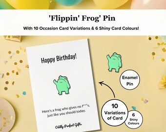 Middle Finger Frog Enamel Pin - Etsy