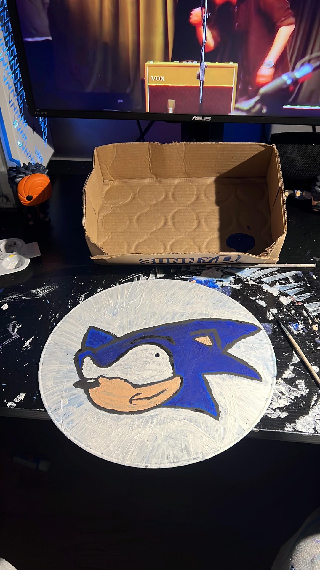 Sonic the Hedgehog With No Eyes on a Vinyl - Etsy