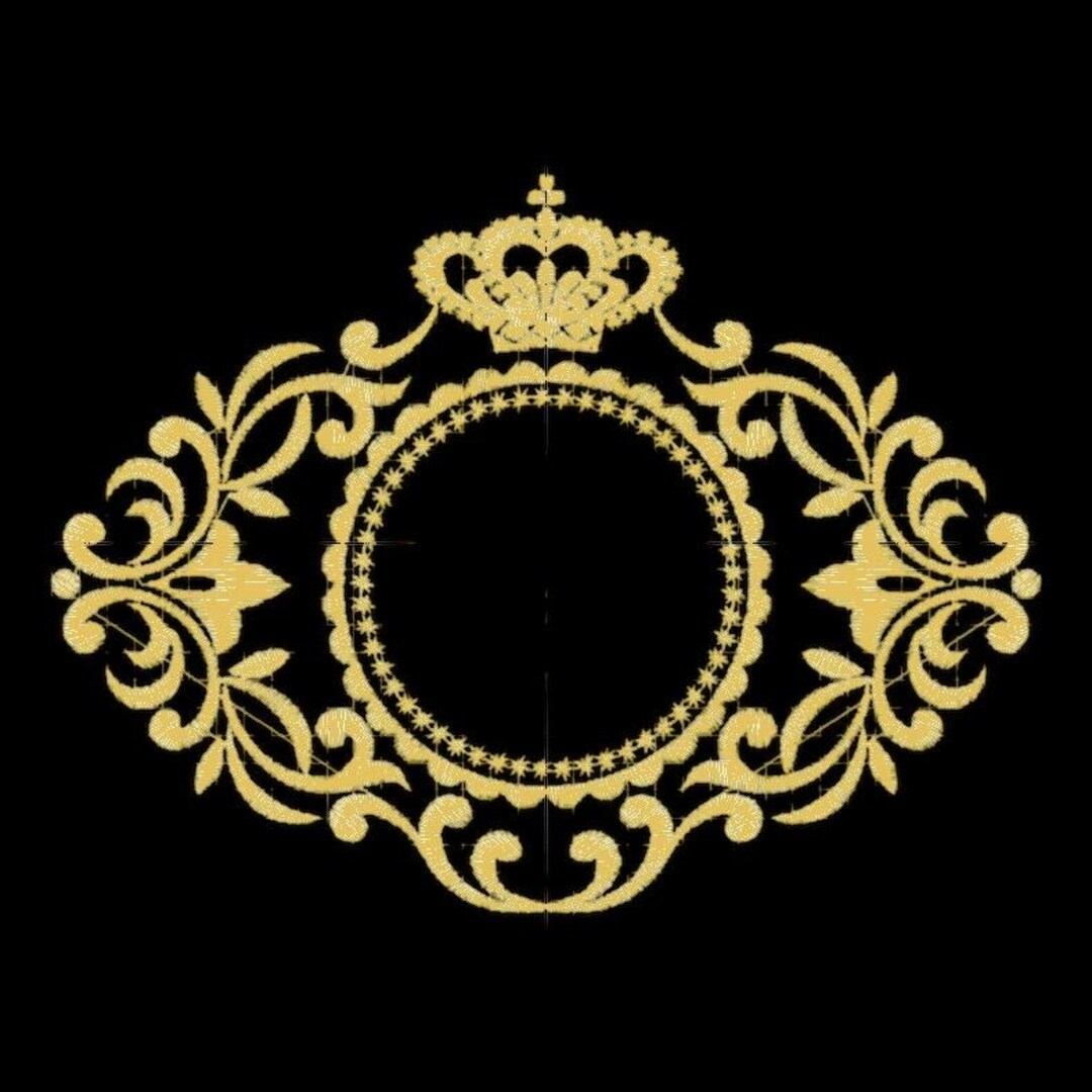 Royal Baroque Monogram Embroidery Frame | JEF File (digital Download ...