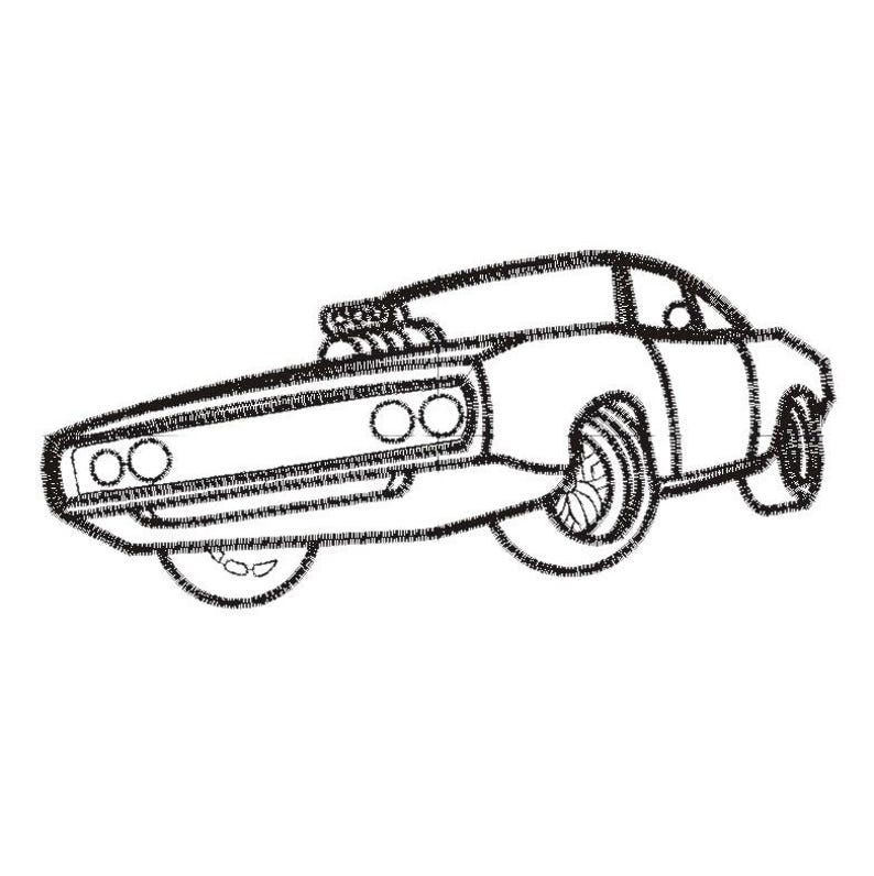 Dodge Challenger Embroidery Design | Fast & Furious Car JEF File ...