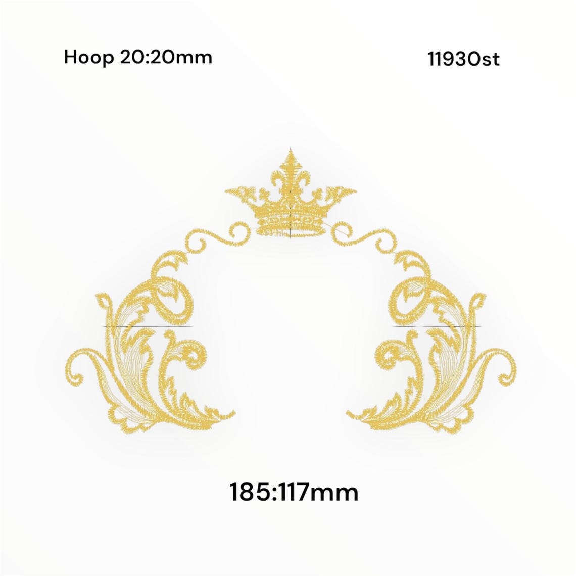 Royal Baroque Embroidery Frame | Vintage Monogram Design (JEF File) - Etsy