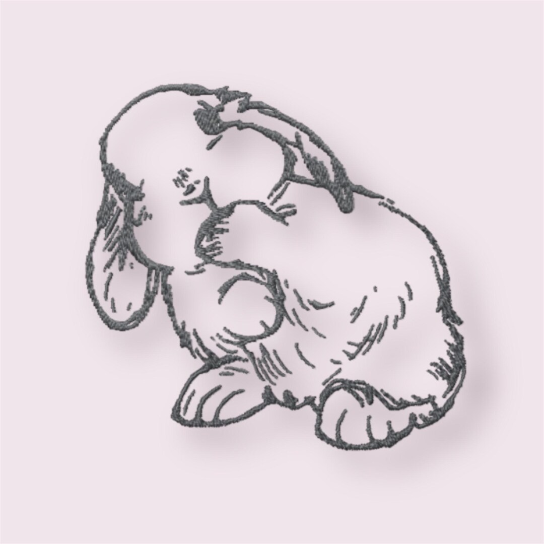Cute Bunny Embroidery Design - JEF Format for Machine Embroidery ...