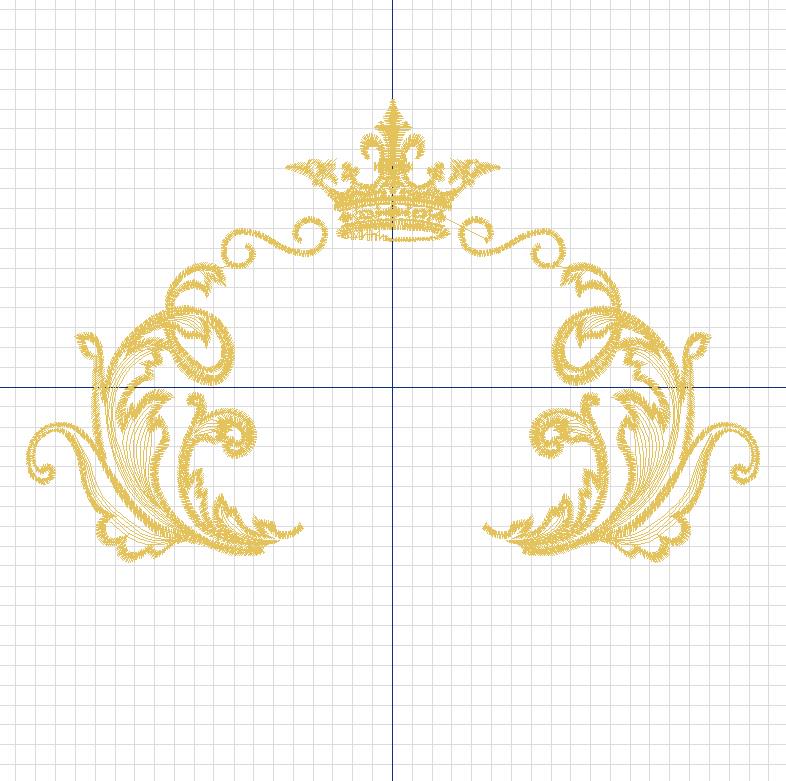 Royal Baroque Embroidery Frame | Vintage Monogram Design (JEF File) - Etsy