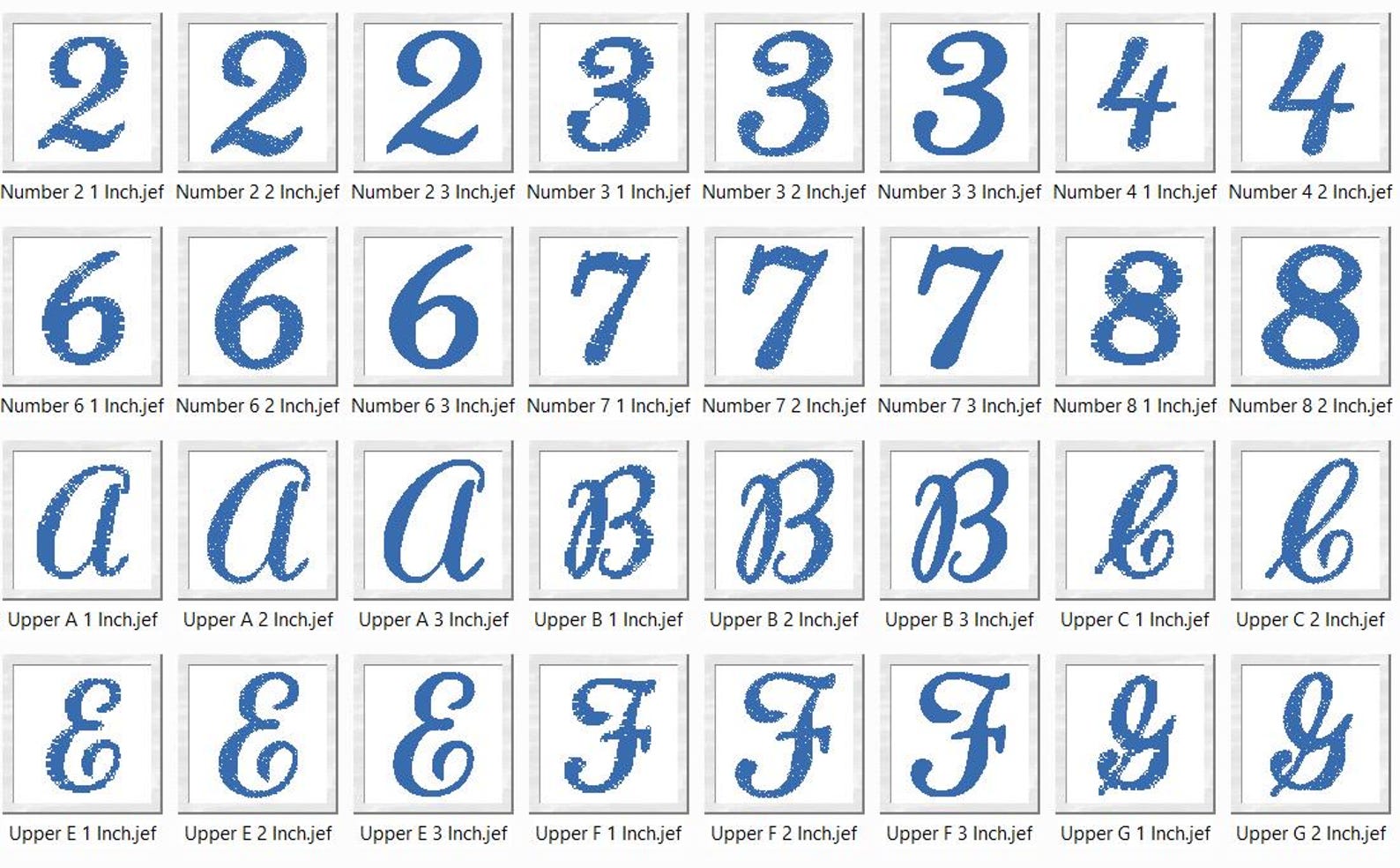 Baby Embroidery Font – Elegant JEF Format, 3 Sizes (digital Download ...