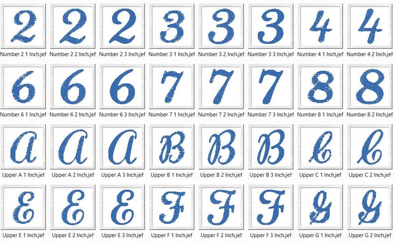 Cute Baby Embroidery Font JEF Format - 3 Sizes - Embroidery Font for ...