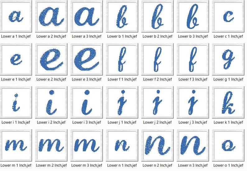 Baby Embroidery Font – Elegant JEF Format, 3 Sizes (digital Download ...