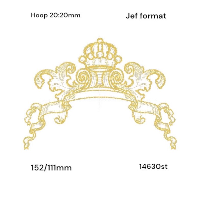 Baroque Ornamental Border JEF File | Classic Vintage Embroidery Pattern ...