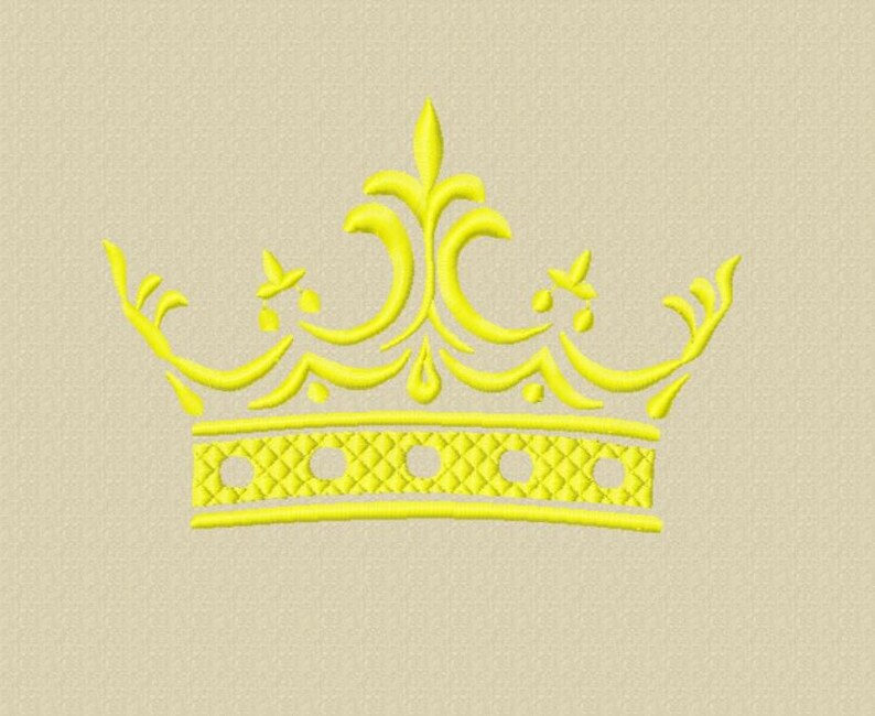 Royal Crown Embroidery Design – JEF Format for Machine Embroidery - Etsy