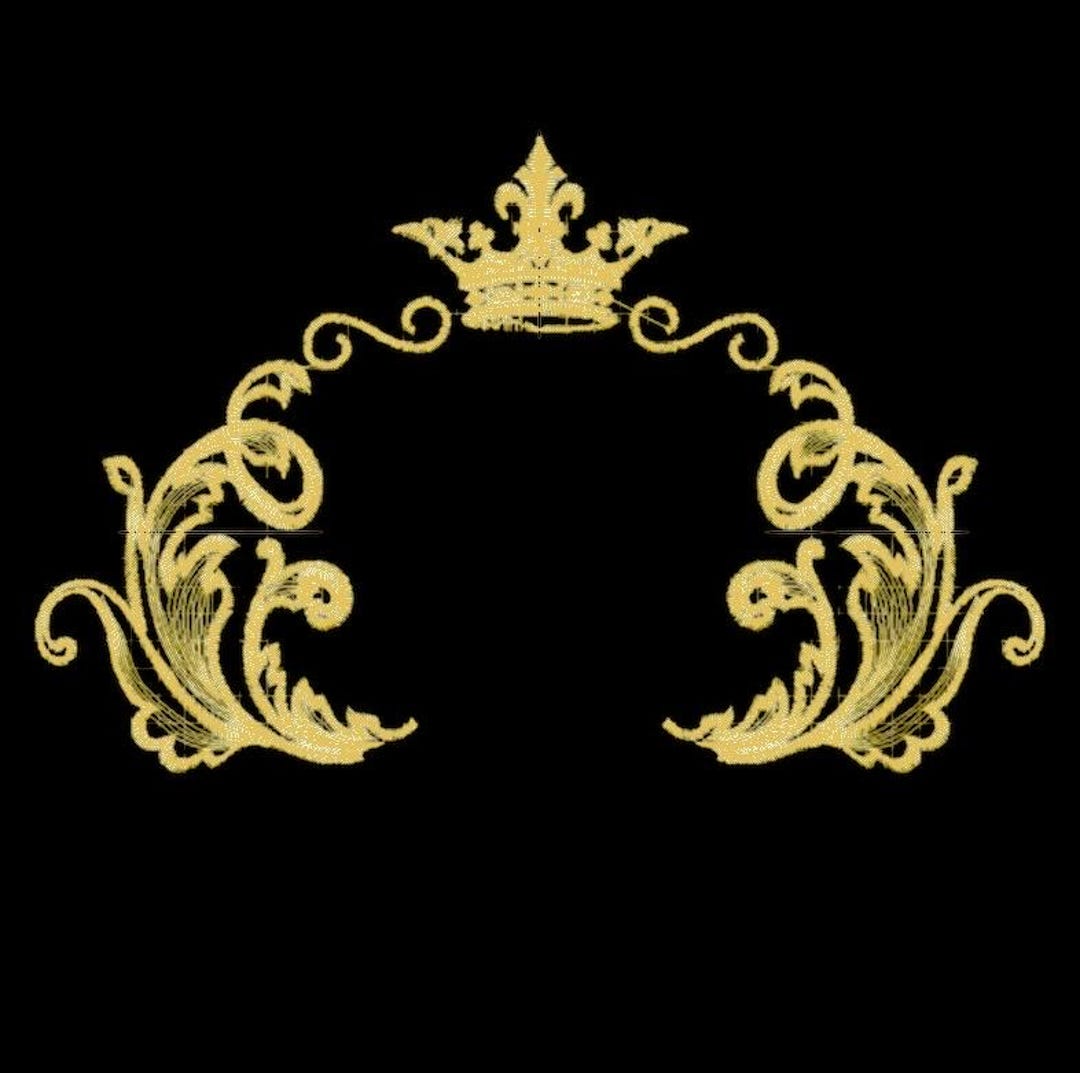 Royal Baroque Embroidery Frame | Vintage Monogram Design (JEF File) - Etsy