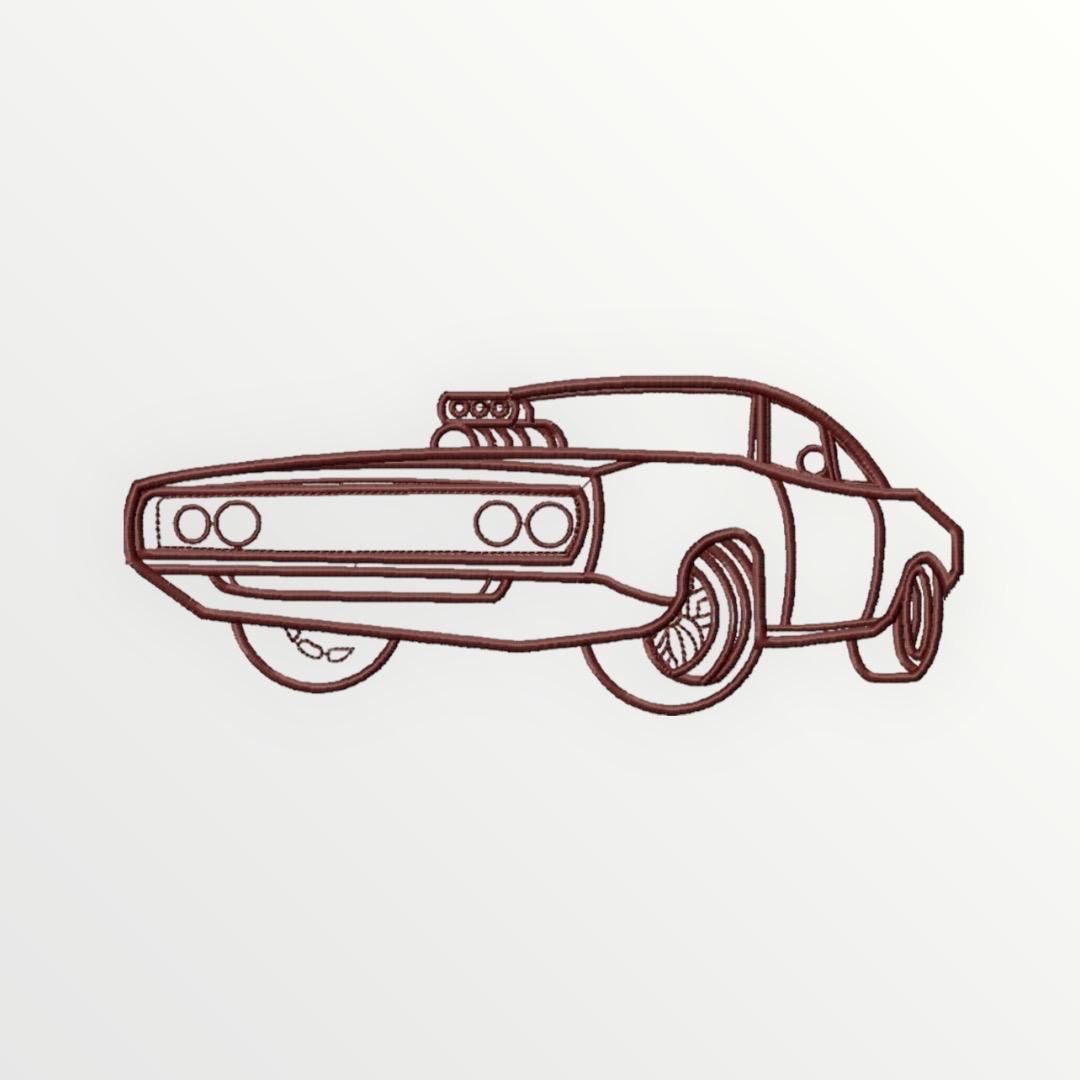 Dodge Challenger Embroidery Design | Fast & Furious Car JEF File ...